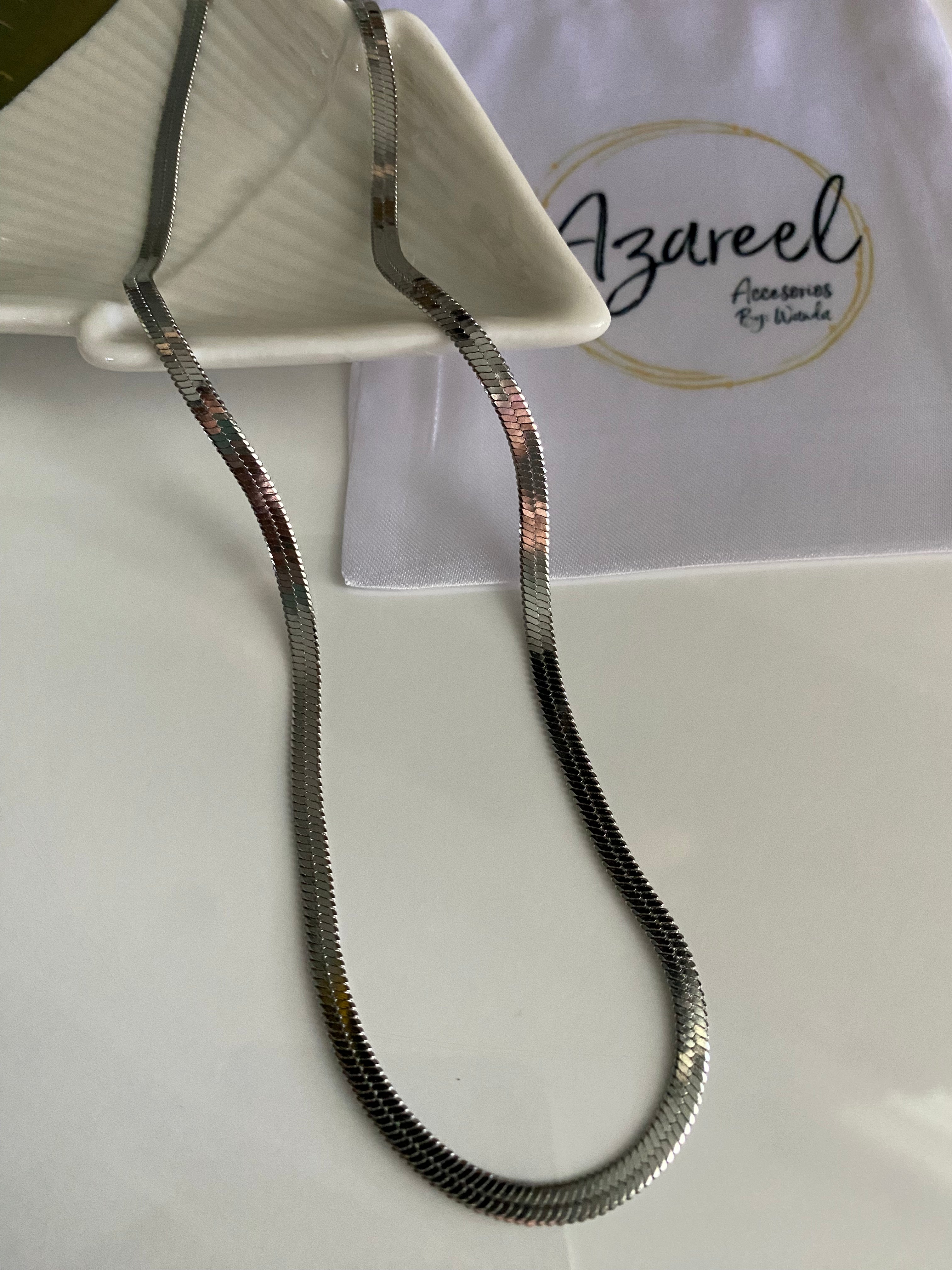 Paula Silver Necklace – Azareel Accesorios1